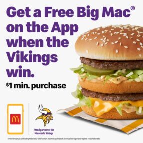 McDonald's: Free Big Mac When the Vikings Win - Thrifty Minnesota