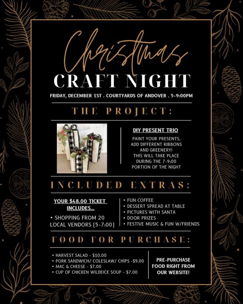 Christmas Craft Night at Appleberry's Attic - Thrifty Minnesota