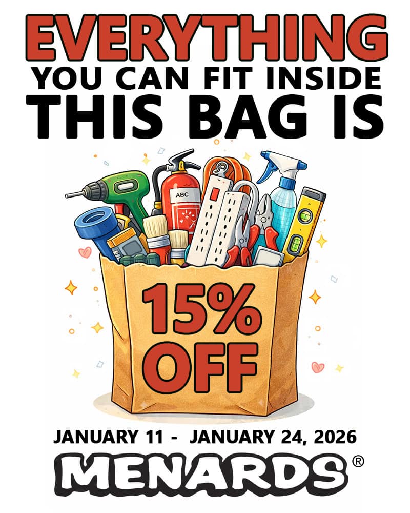 Menards Bag Sale - Save 15% on Everything You Can Fit in the Bag ...