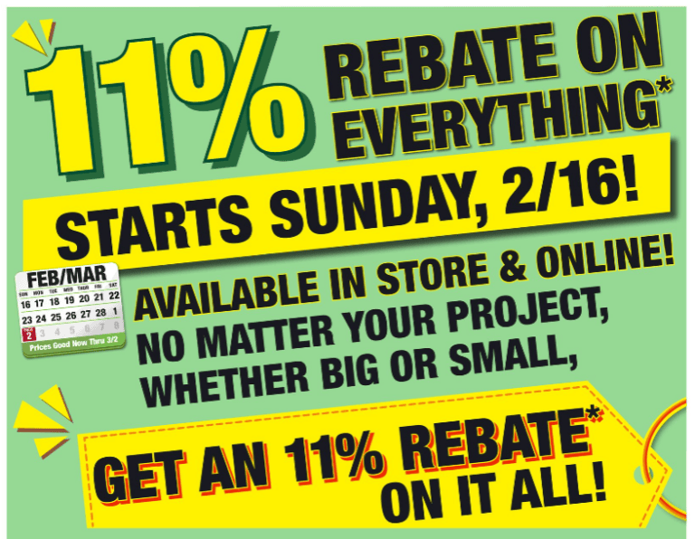 Menards 11% Rebate Offer - How It Works - Thrifty Minnesota