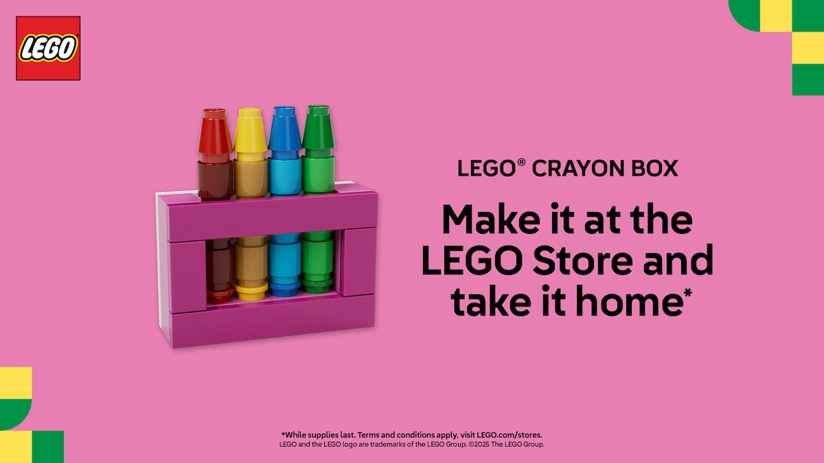 Build a Free Lego Crayon Set at the LEGO Store at Mall of America and ...